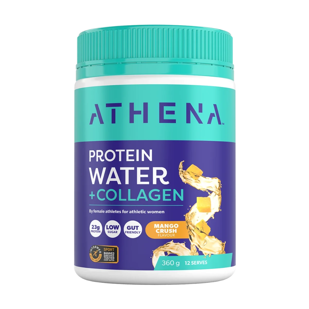 Athena Protein Water + Collagen - Mango Crush Flavour - Net Pharmacy