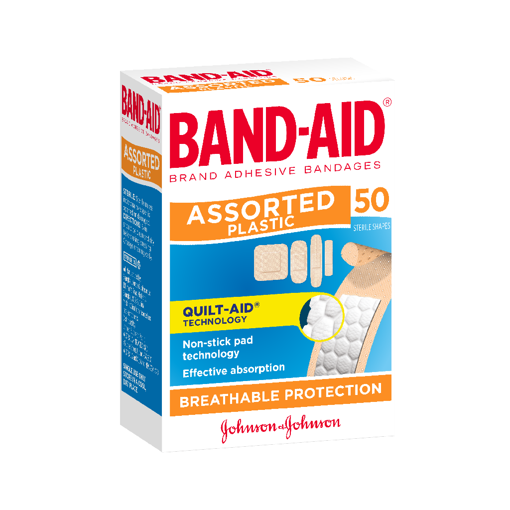 Band-Aid Plastic Strips Assorted Shapes - Net Pharmacy