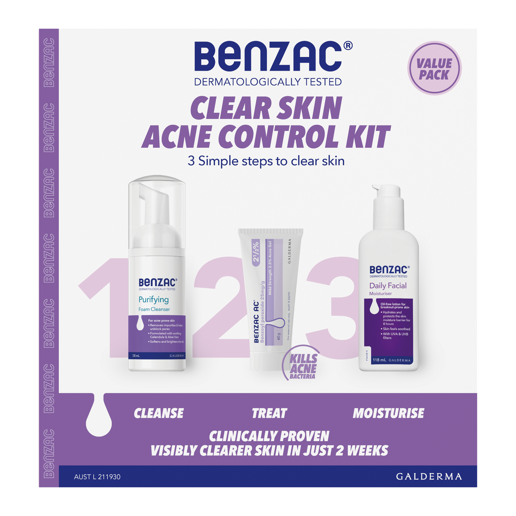 Benzac Clear Skin Acne Control Kit - Net Pharmacy