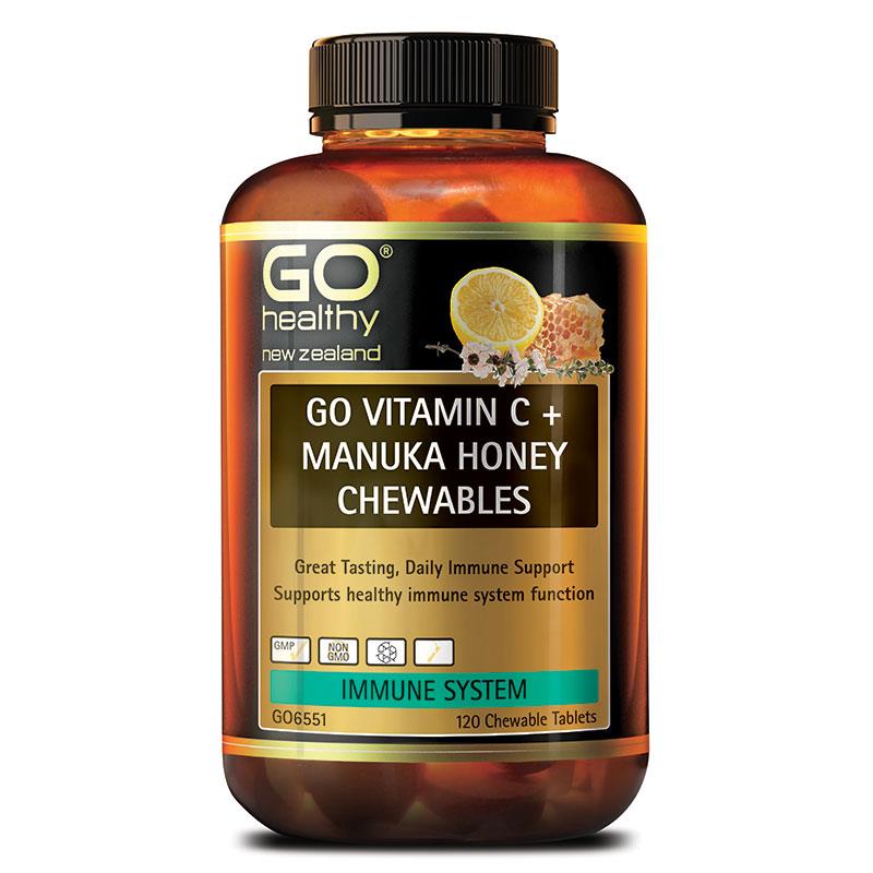 GO Healthy Go Vitamin C + Manuka Honey Chewables - Net Pharmacy
