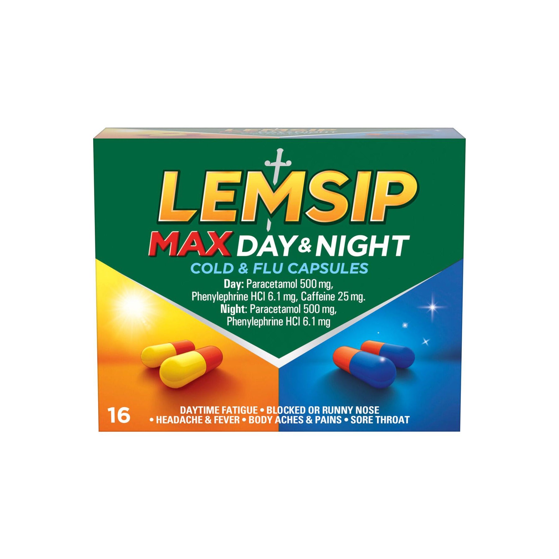 Lemsip Max Day & Night Cold & Flu Capsules - Net Pharmacy