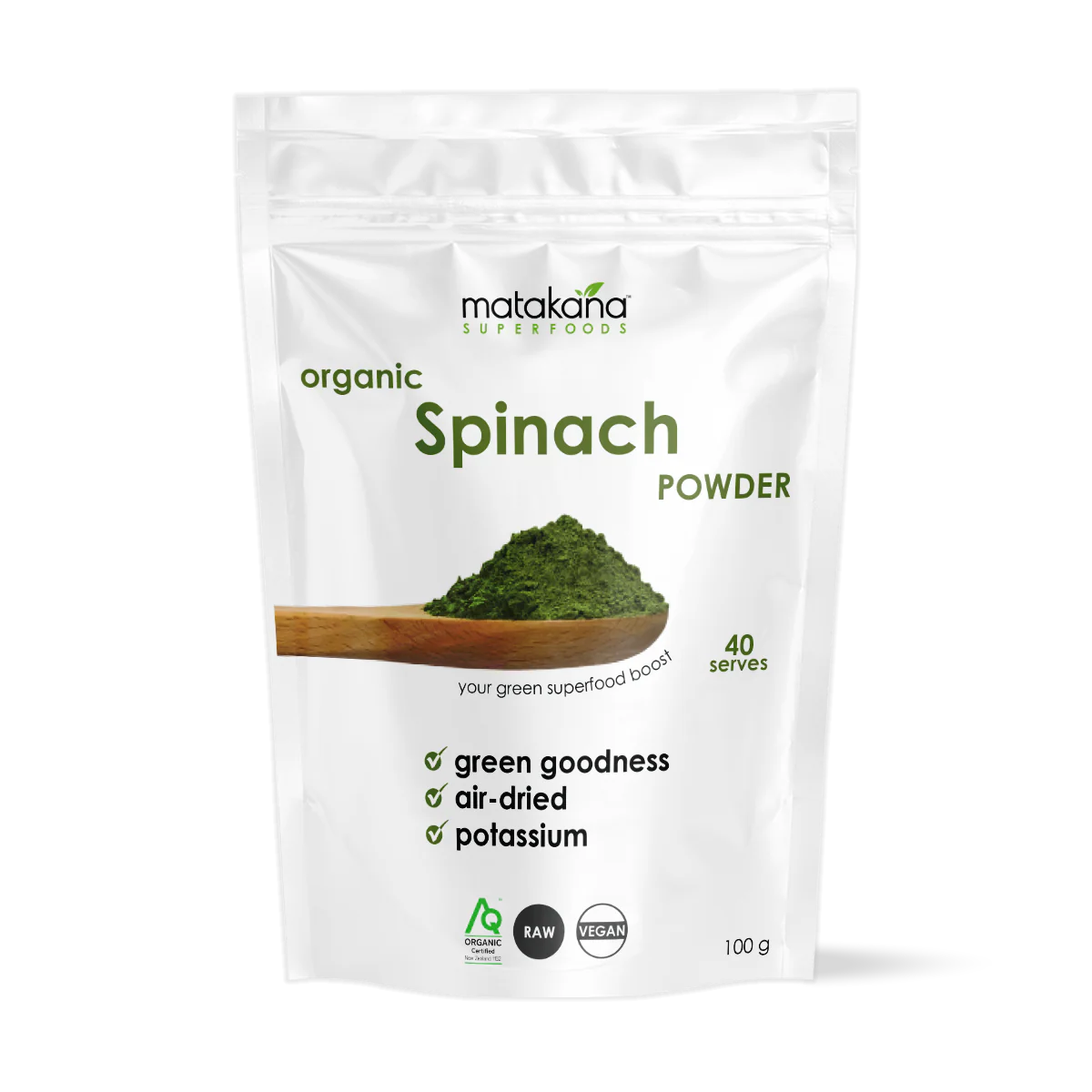 Matakana Superfoods Organic Spinach Powder - Net Pharmacy