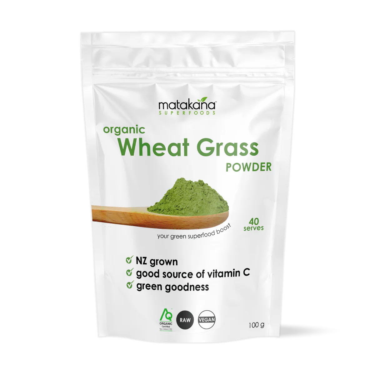 Matakana Superfoods Organic Wheat Grass Powder - Net Pharmacy