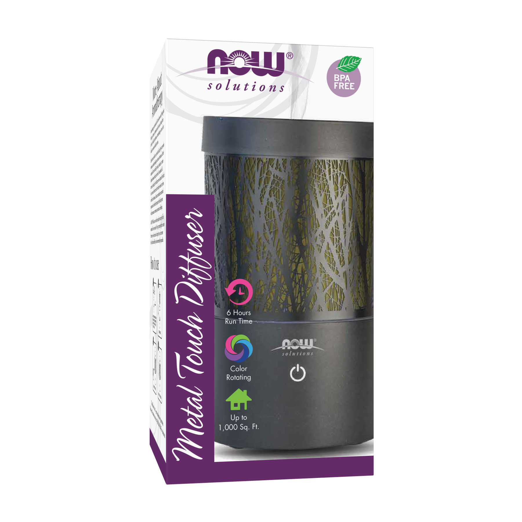 NOW Solutions Ultrasonic Oil Diffuser - Metal Touch - Net Pharmacy