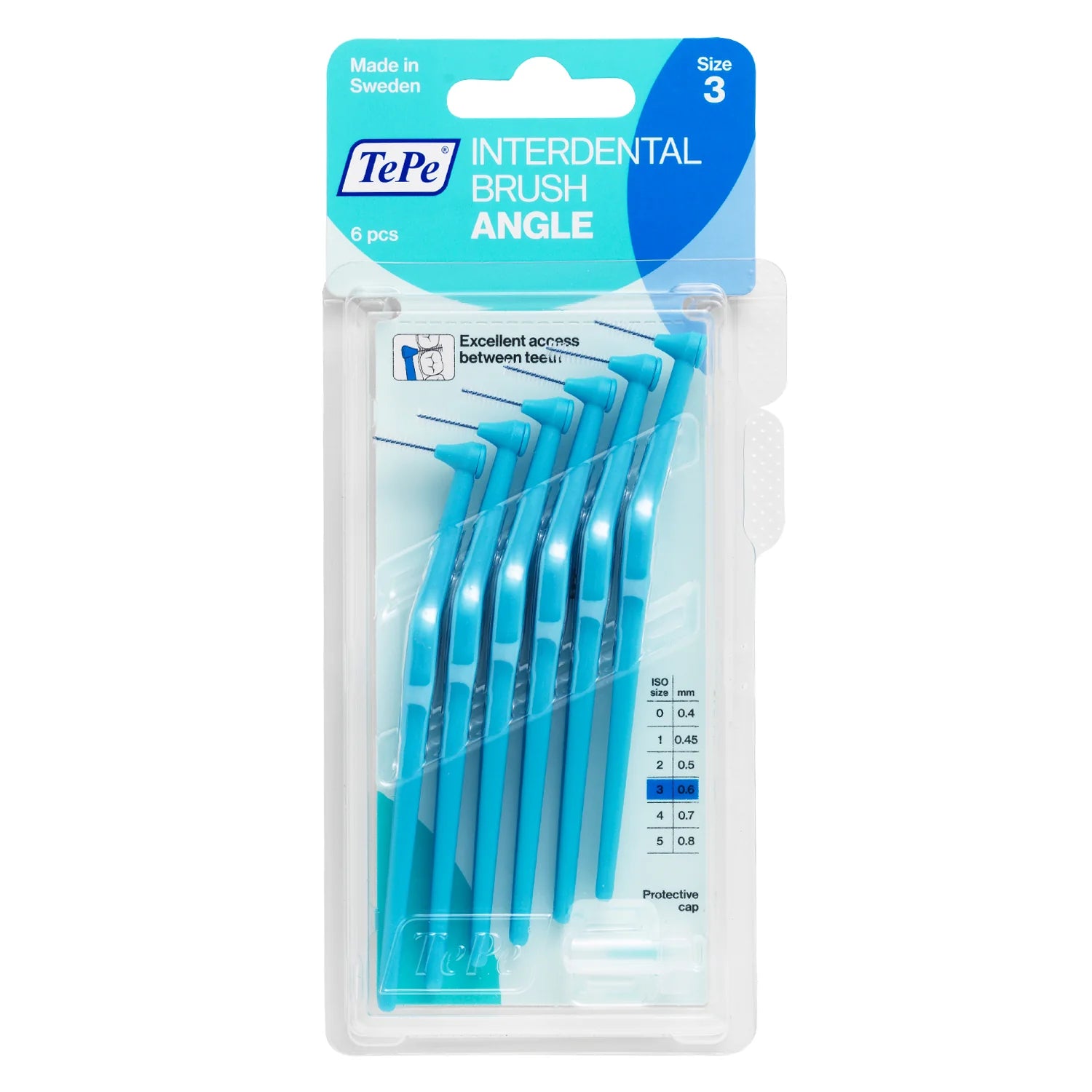 TePe Angle Interdental Brush Size 3 - 0.6mm Blue - Net Pharmacy