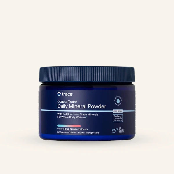 Trace Minerals ConcenTrace Daily Mineral Powder - Natural Blue Raspber ...