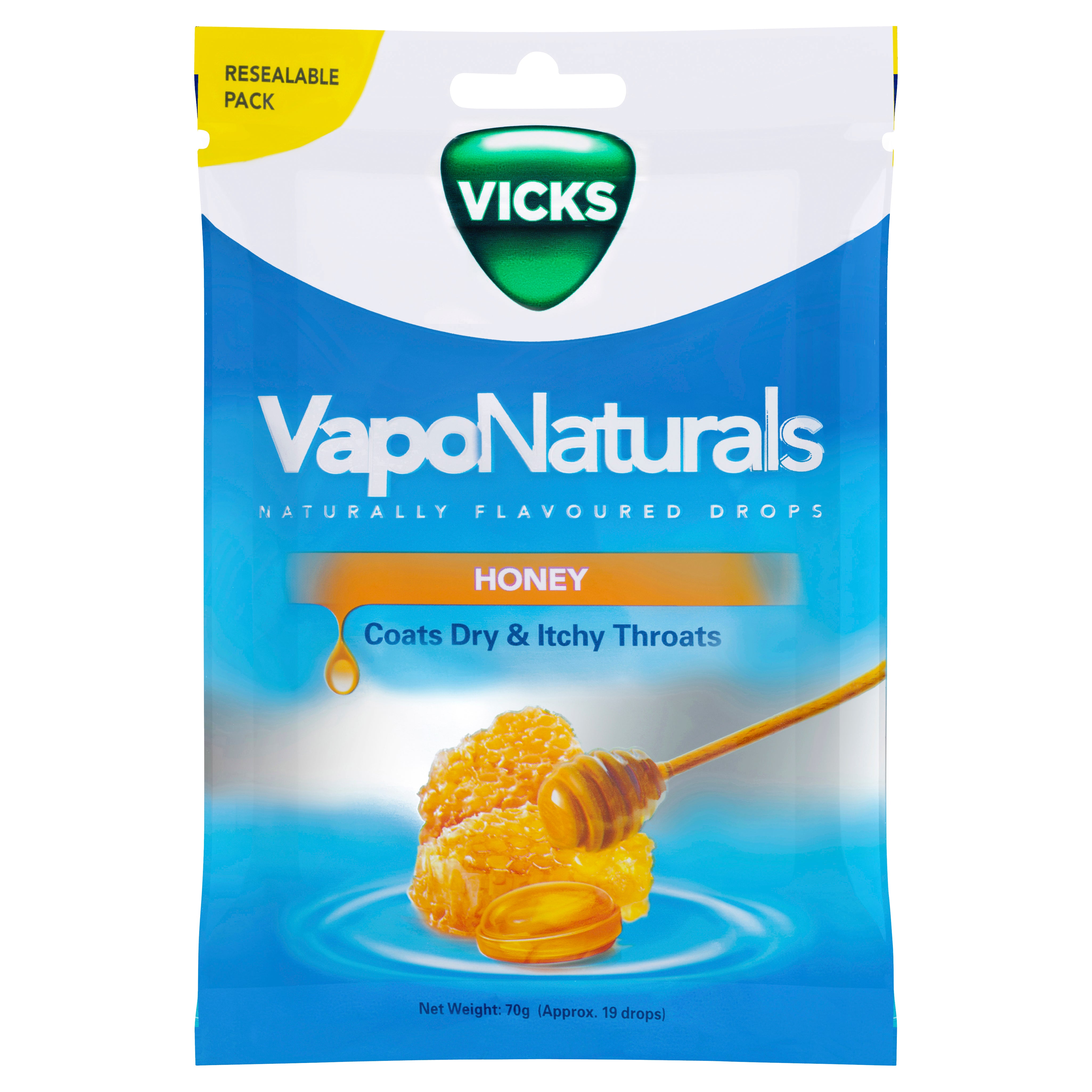 Vicks VapoNaturals Naturally Flavoured Drops - Honey - Net Pharmacy