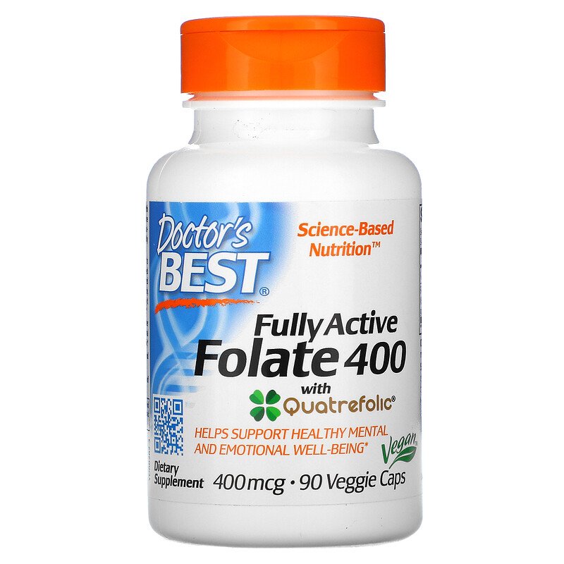 Doctor's Best Fully Active Folate with Quatrefolic, 400 mcg - Net Pharmacy