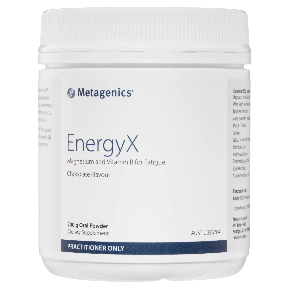 Metagenics EnergyX Powder Chocolate Flavour - Net Pharmacy