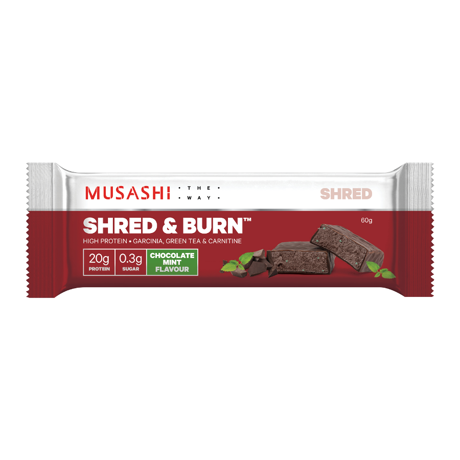 Musashi Shred & Burn Bar - Chocolate Mint Flavour - Net Pharmacy