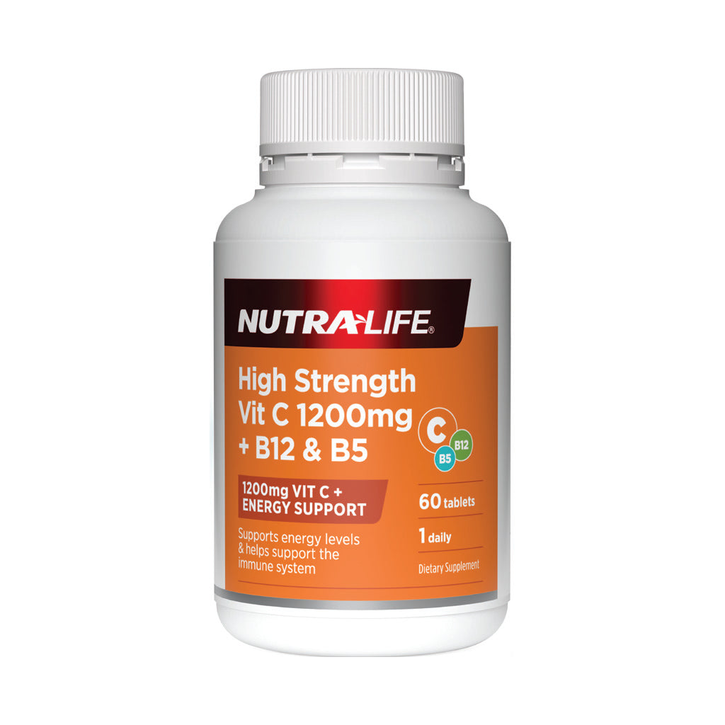 Nutra-Life High Strength Vit C 1200mg + B12 & B5 - Net Pharmacy
