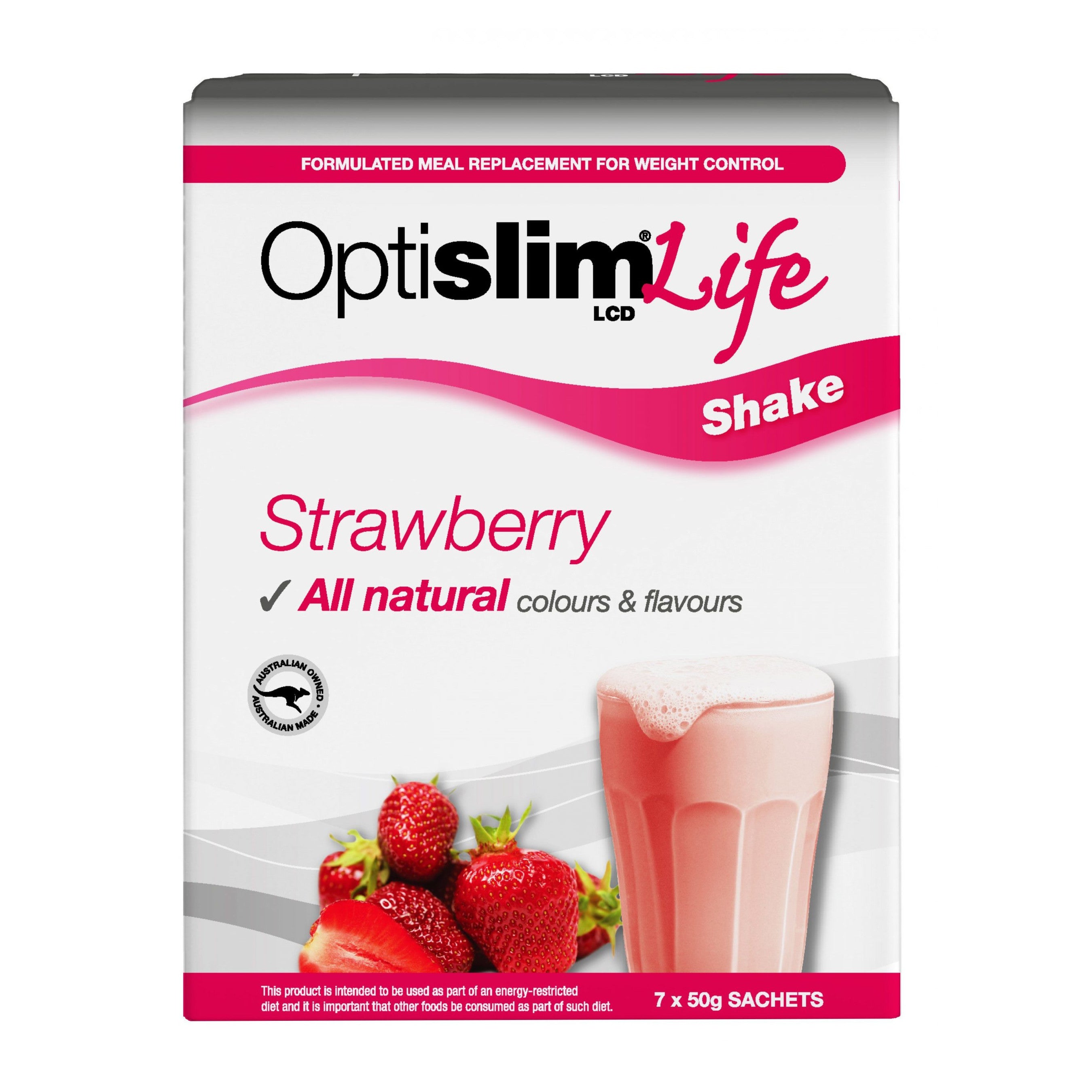 Optislim Life LCD Shake Strawberry - Net Pharmacy