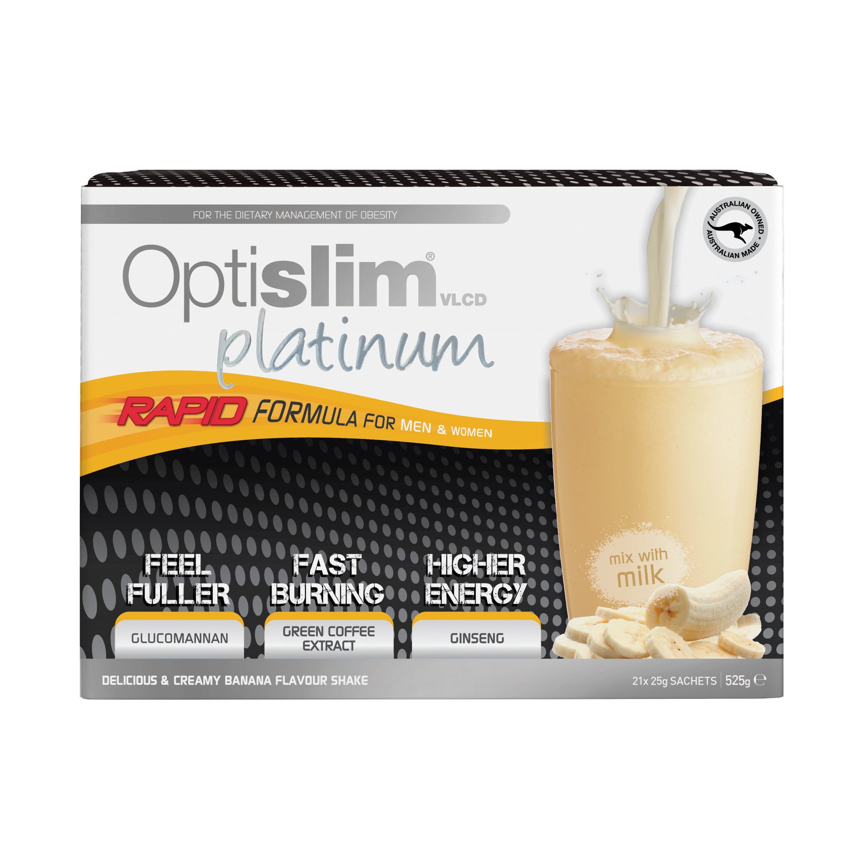 Optislim VLCD PLATINUM Shake Banana - Net Pharmacy