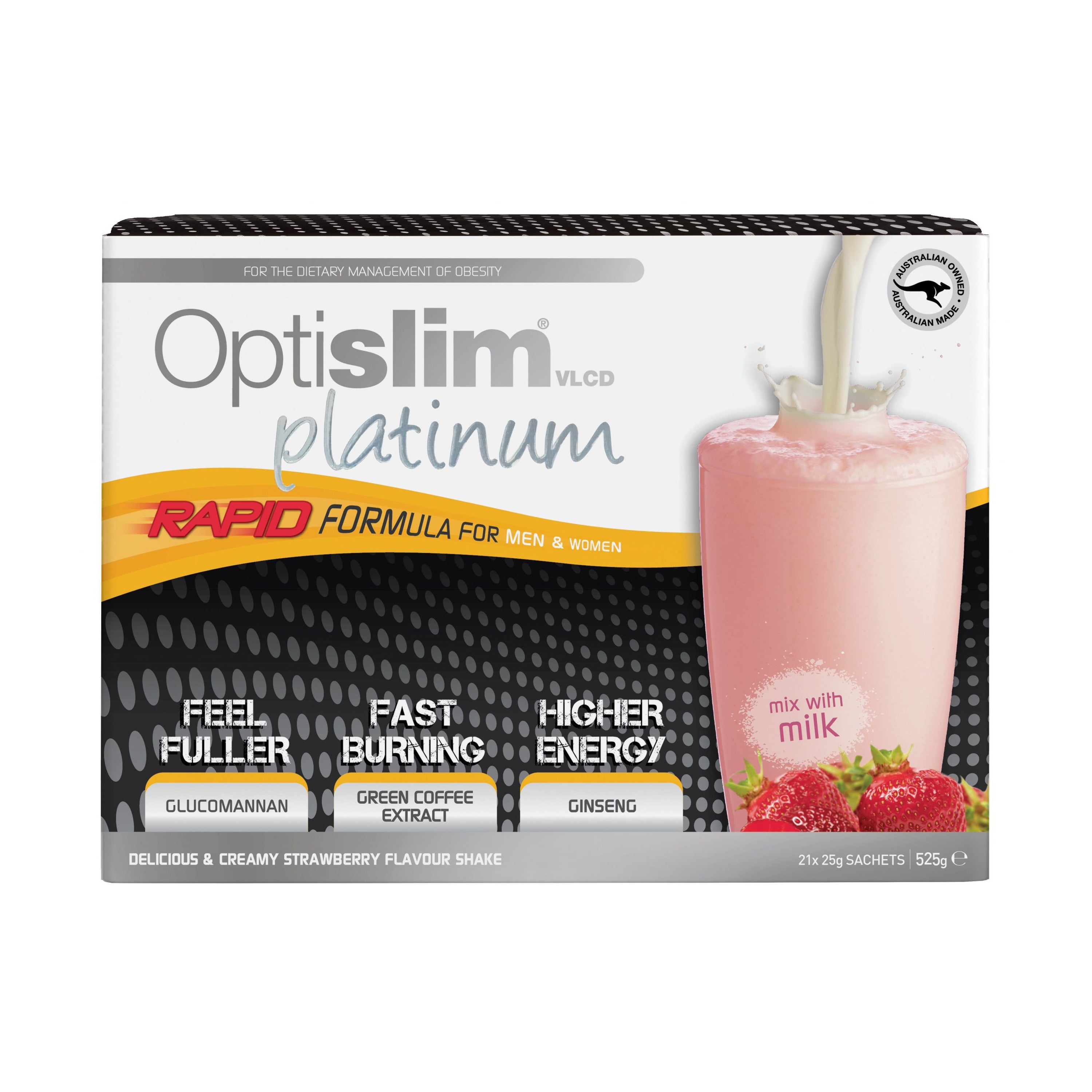 Optislim VLCD PLATINUM Shake Strawberry - Net Pharmacy