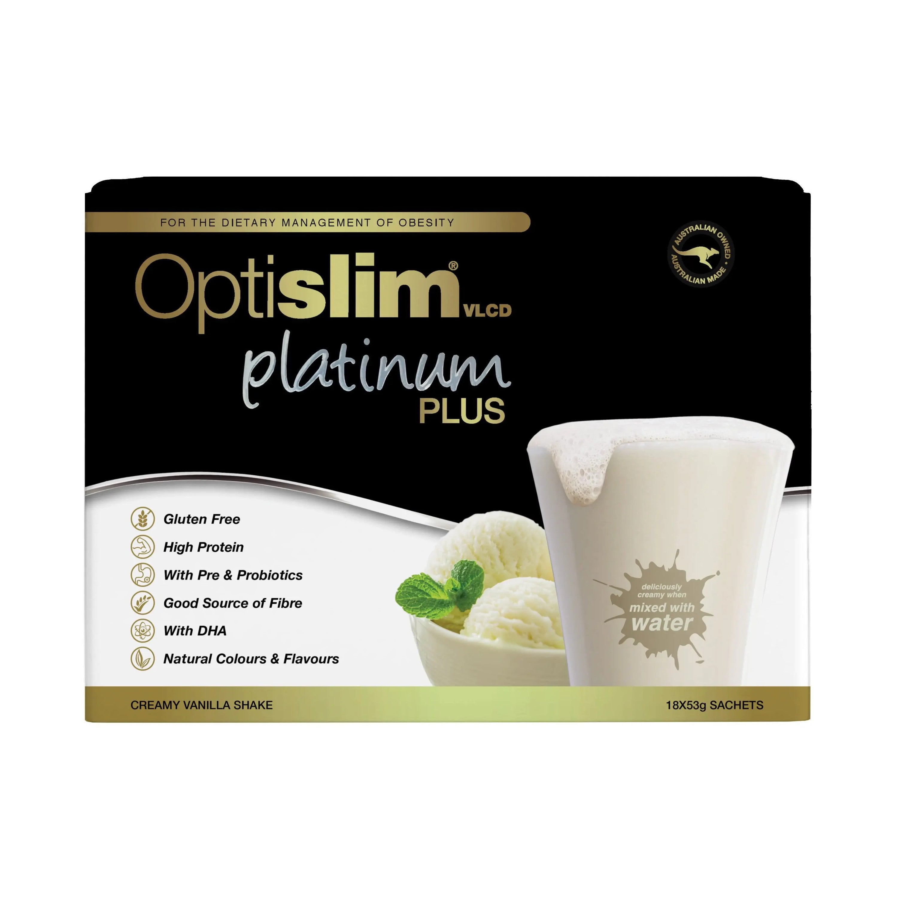Optislim VLCD PLATINUM PLUS Shake Vanilla - Net Pharmacy