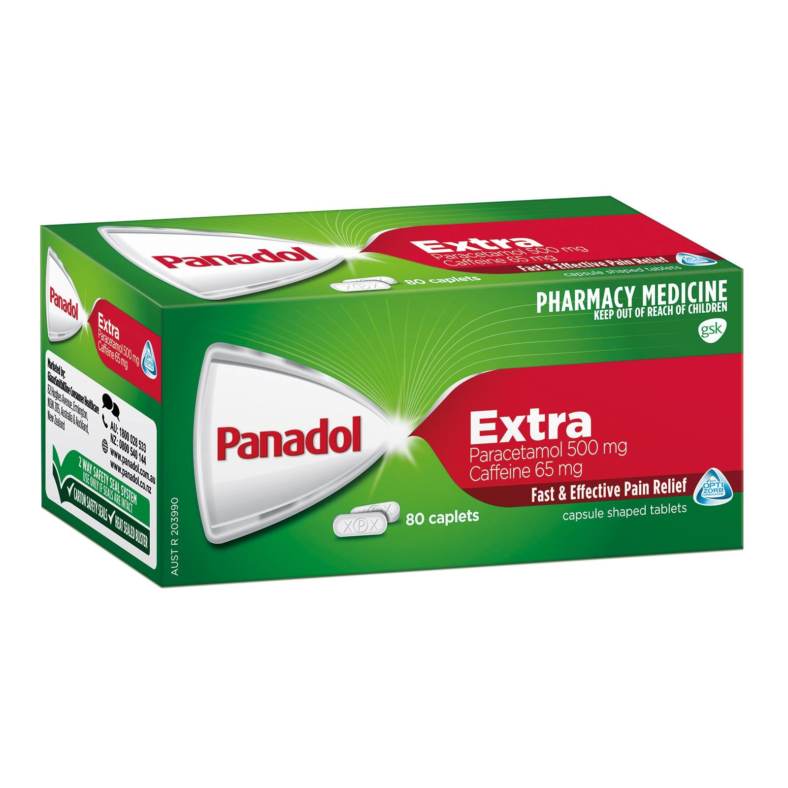 Panadol Extra with Optizorb Caplets - Net Pharmacy