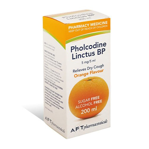 Pholcodine Linctus BP Dry Cough Relief - Orange Flavour - Net Pharmacy